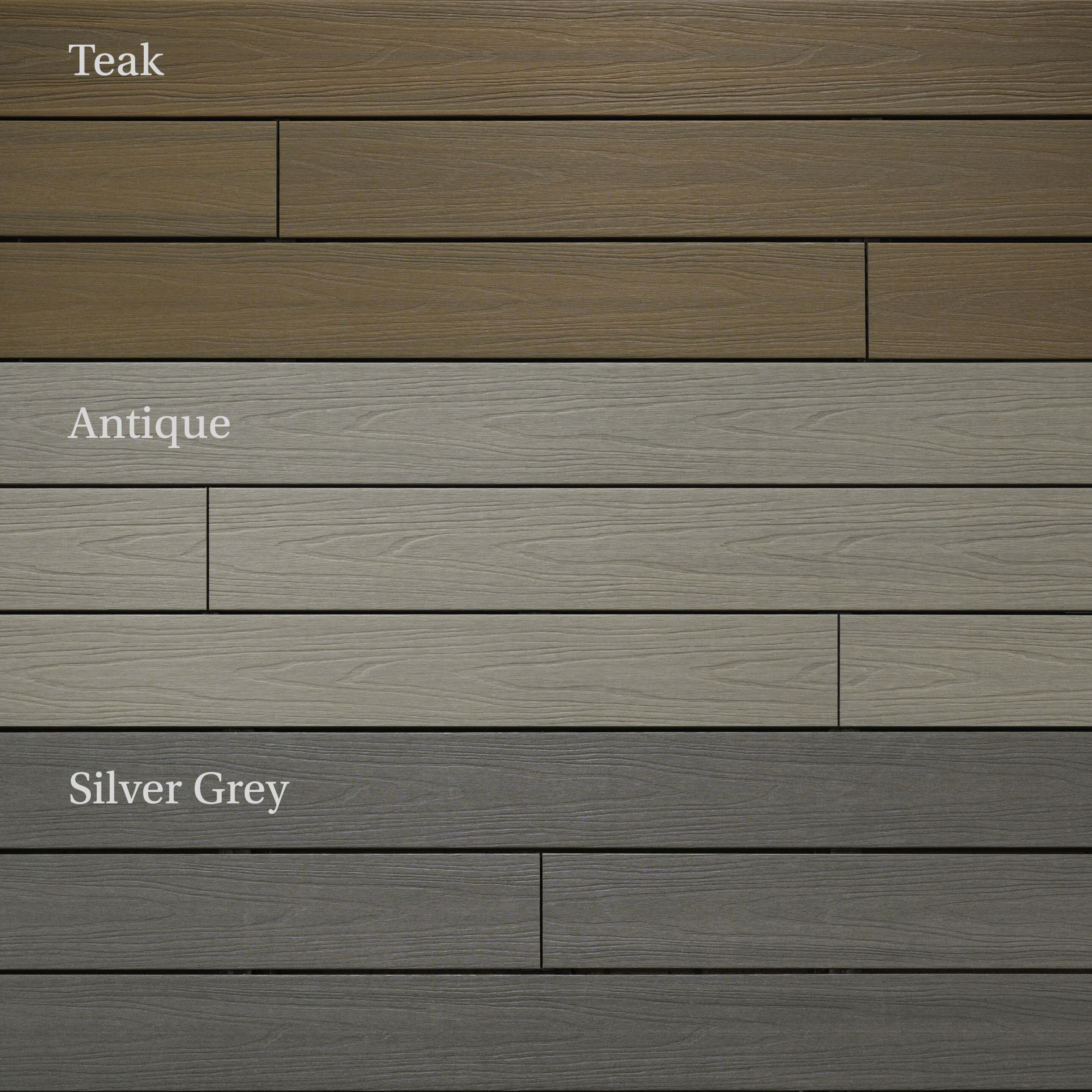 Komposittgulv WPC Ultrashield - Står imot flekker - Teak / Sølvgrå ...